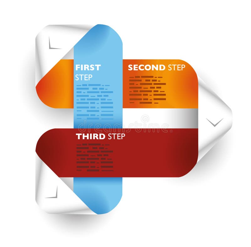Infographic Examples Colored Bands Arrows Lines Paper Stock ...