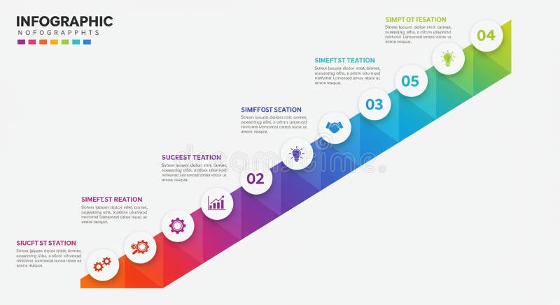Infographic Features a Diagonal, Color-gradient Arrow Ascending from ...