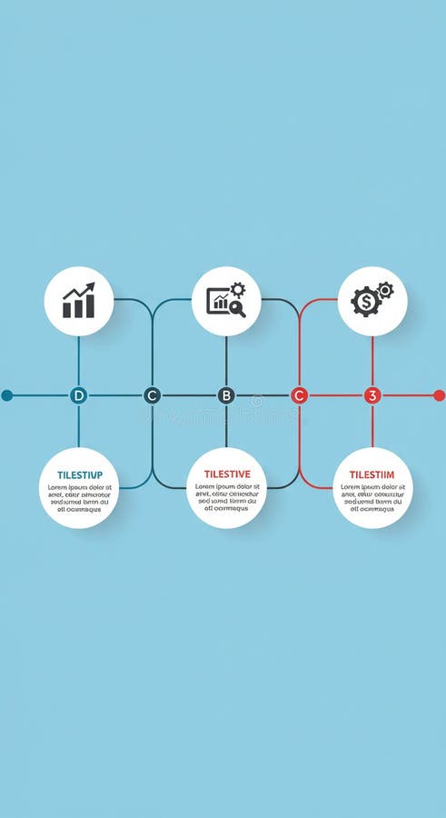 Infographic Features a Horizontal Timeline with Three Circular Nodes ...