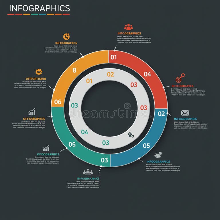 Infographic Featuring a Circular Design with Two Concentric Rings ...