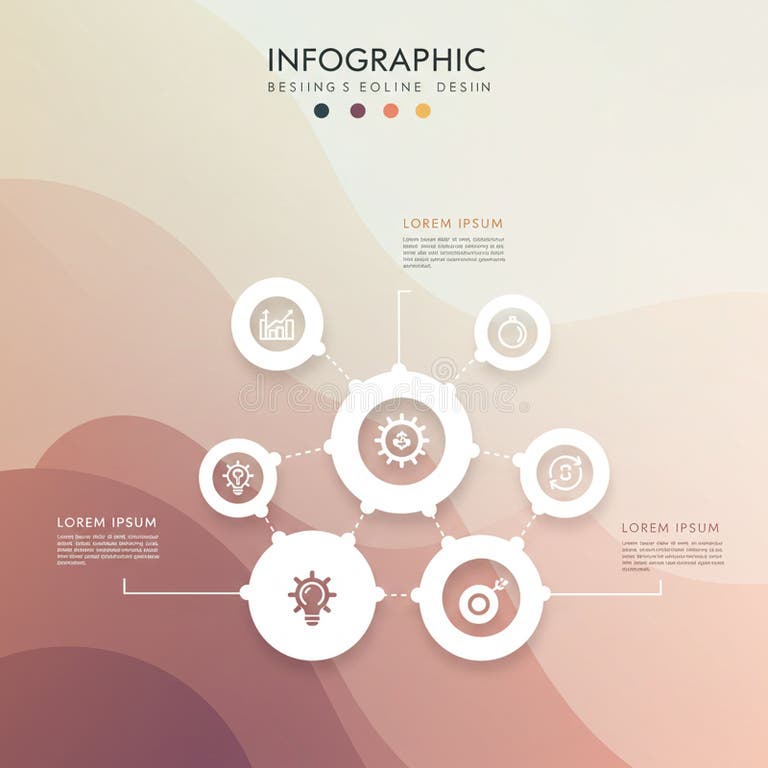 Infographic Featuring a Circular Network Design with Seven ...