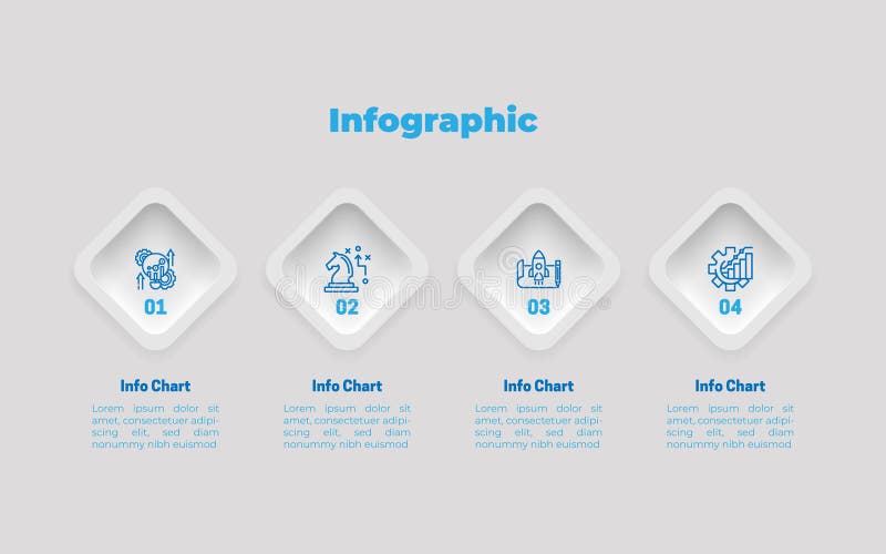 Drop Shadow Style Infographic Design. Stock Illustration - Illustration ...