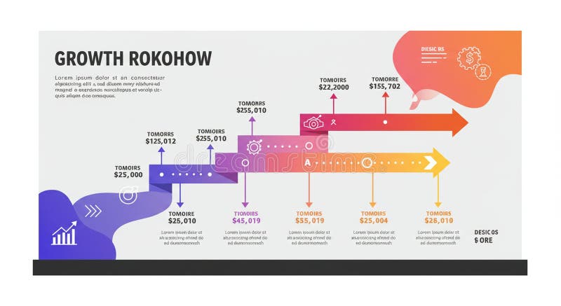 Infographic Featuring a Horizontal Arrow Flow Chart with Four Distinct ...