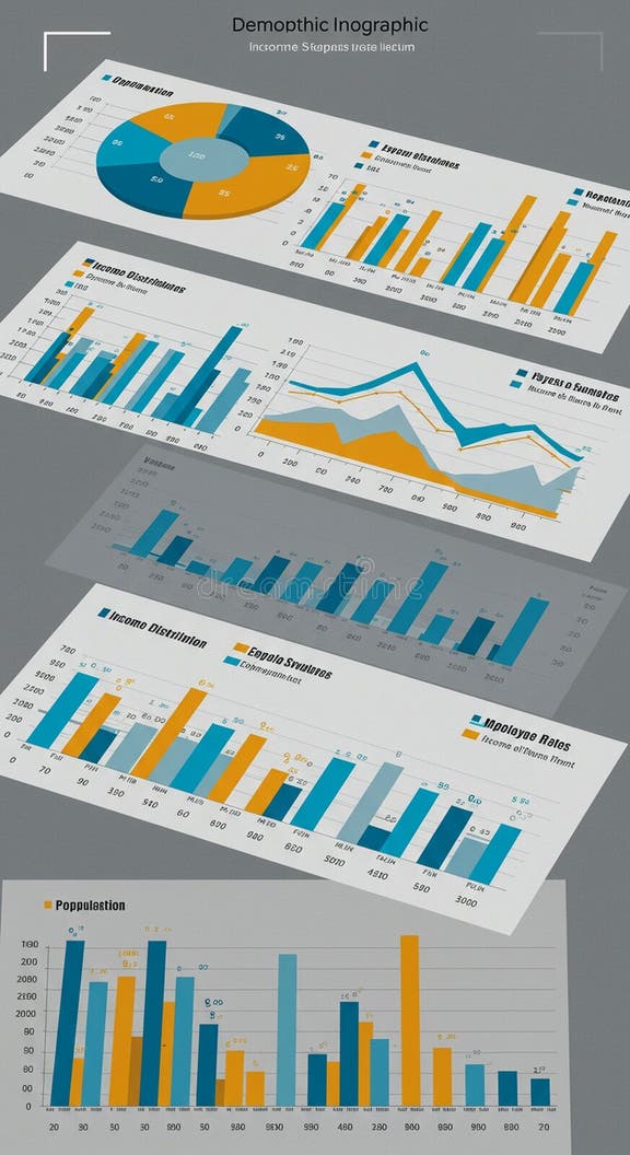 Infographic Featuring Multiple Charts and Graphs, Including Bar Charts ...
