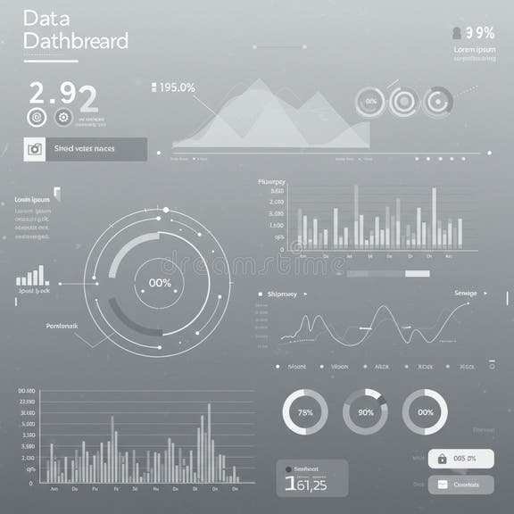 Infographic Featuring Multiple Data Visualizations, Including Line Graphs, Bar Charts, Stock ...