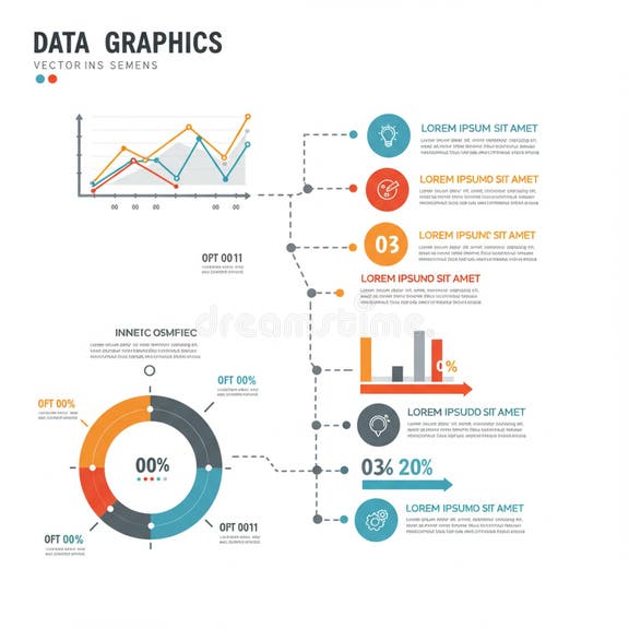 Infographic Featuring Various Data Visualization Elements, Including a ...