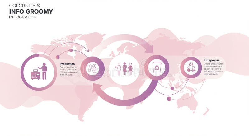 Infographic Featuring a World Map in Light Pink, Highlighting a ...