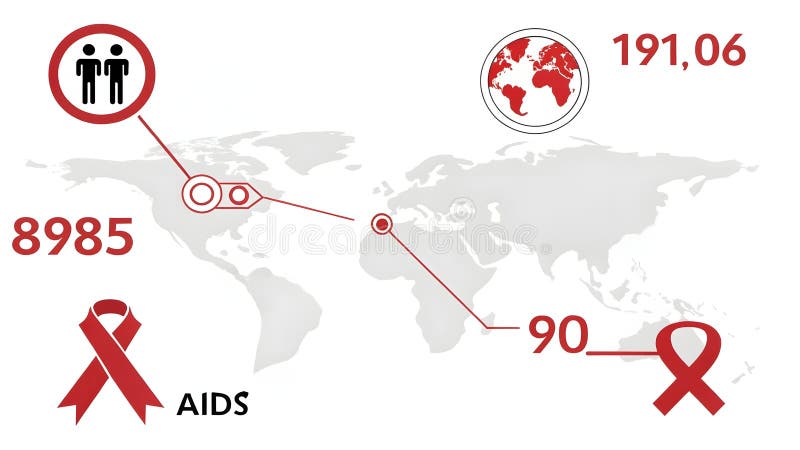 Infographic Featuring a World Map with Red Elements, Including a Globe ...