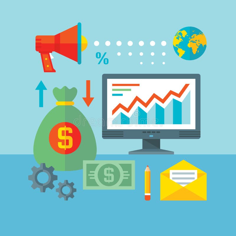 Infographic Finance Concept Vector Illustration in Flat Design Style ...