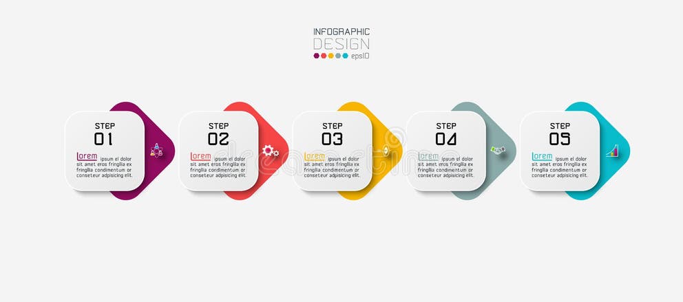 Infographic Five Boxes Stock Illustrations – 244 Infographic Five Boxes ...