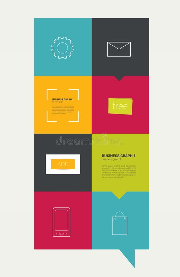 Infographic Flat Design Template. Stock Vector - Illustration of design ...