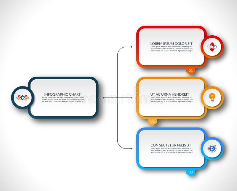 Infographic Flow Chart with 3 Steps, Parts, Options. Stock Vector ...