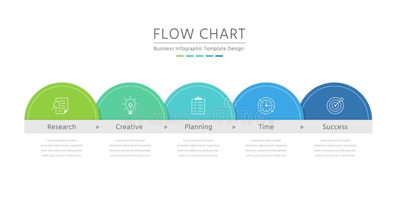 Infographic Flow Chart Template Stock Vector - Illustration of graphic ...