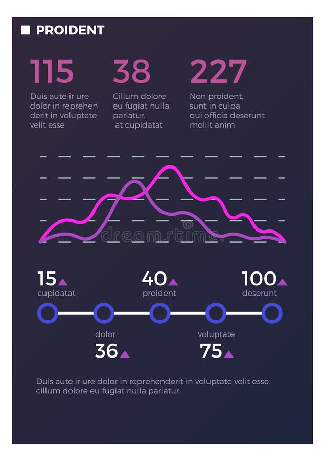 Infographic Flyer with Chart and Diagram. Statistic Report Slide Stock ...