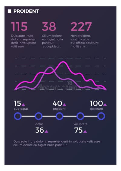 Infographic Flyer with Chart and Diagram. Statistic Report Slide Stock ...