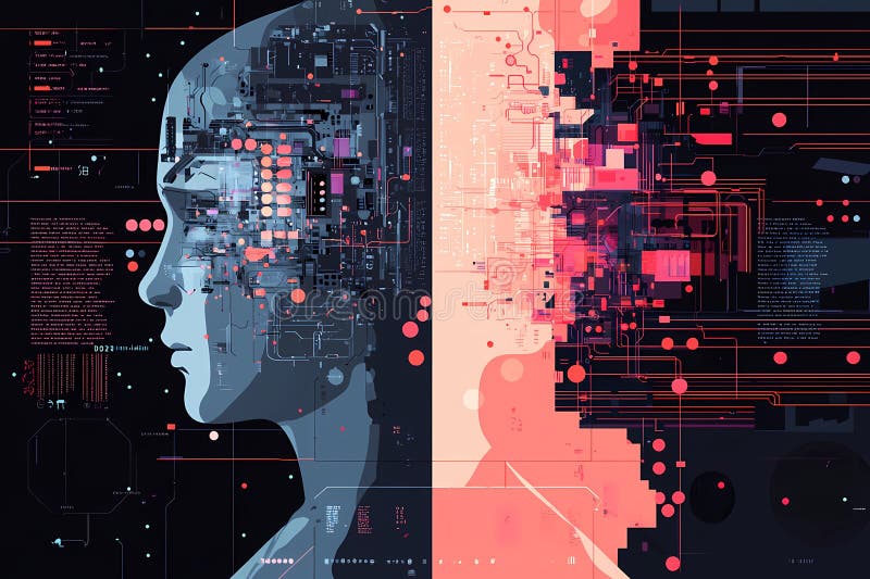 An Infographic of Fragmented and Defragmented Data Stock Illustration ...