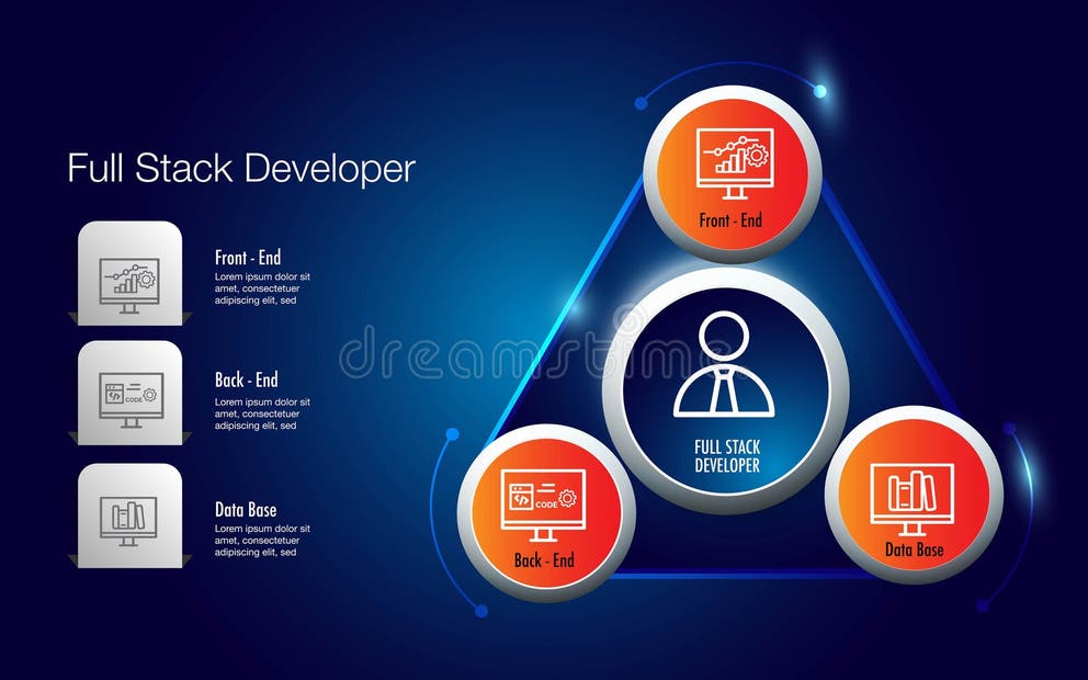 Infographic of Full Stack Developer Developer Stock Vector ...