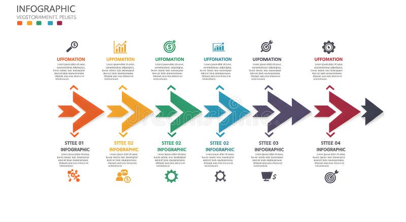 AI-Generated Six-Step Infographic Stock Illustration - Illustration of ...