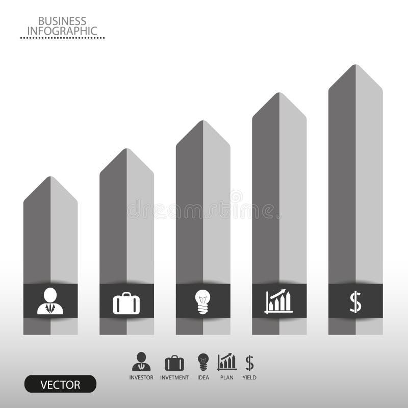Infographic Graph with Icons - Stock Stock Illustration - Illustration ...