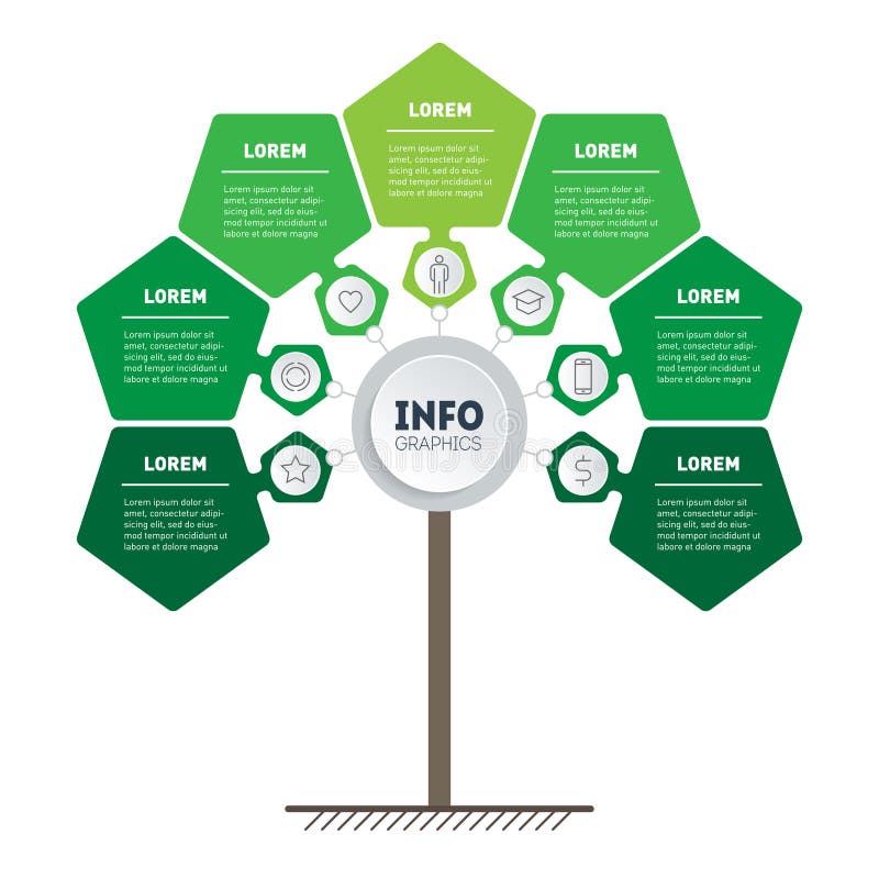 Infographic of Green Technology or Education Process with 7 Points ...