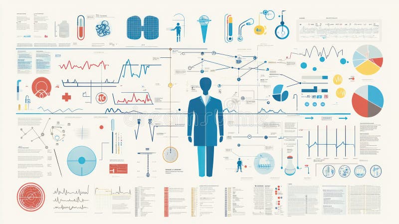 Infographic of Healthcare and Data Analytics Stock Image - Image of ...