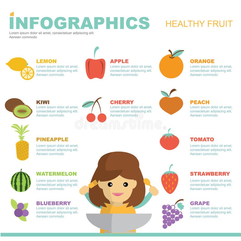 Set of HEALTHY Fruit Vector Line Icons. Includes Orange, Pineapple ...