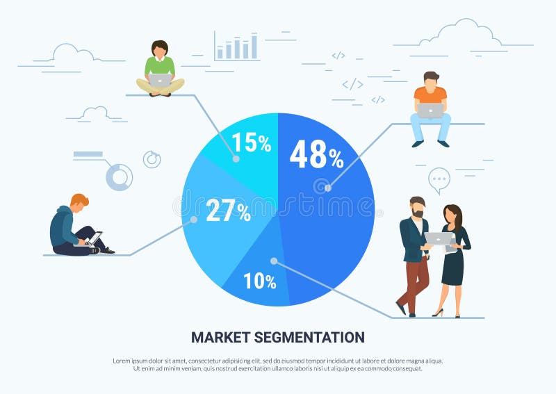 Infographic Het Conceptenillustratie Van De Marktsegmentatie Vector ...