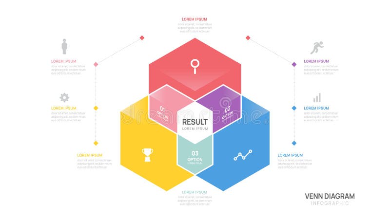 Infographic Hexagon Geometric Venn Diagram Chart Template for Business ... Infographic Hexagon Geometric Venn Diagram Chart Template for Business ...