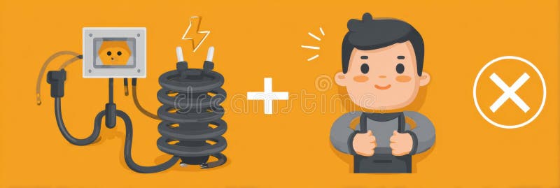 Electrical Safety Dos and Donts Infographic Featuring Flat Plugs and ...