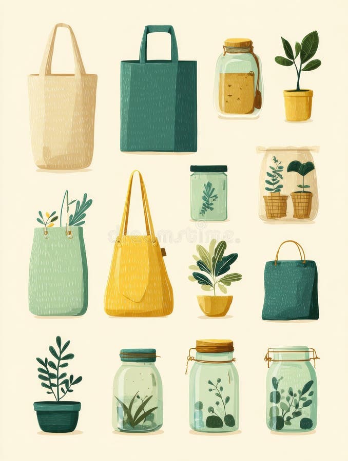 Explore Essential Zero Waste Shopping Tips with Visuals of Eco Bags and ...