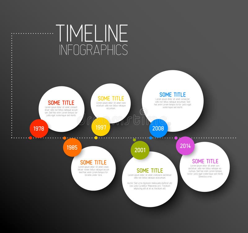 Infographic Modern Horizontal Timeline Design Template. Icons Stock ...