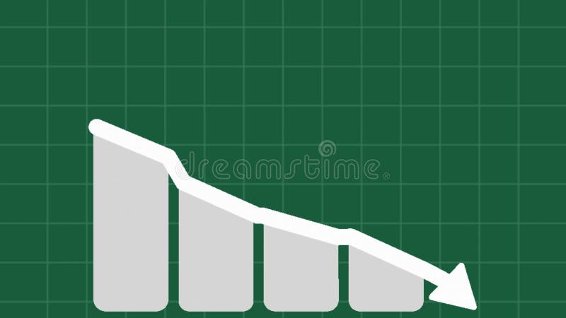 The Infographic Icon Downward Bar Graph. Stock Video - Video of symbol ...