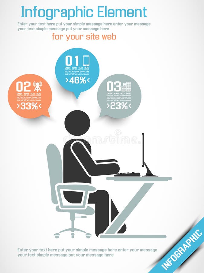 Infographic Icon Man Business Stock Vector - Illustration of ...