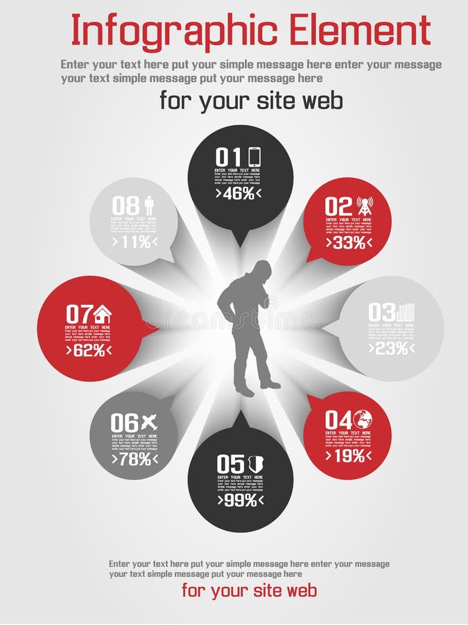 Infographic Icon Man Business Stock Vector - Illustration of internet ...