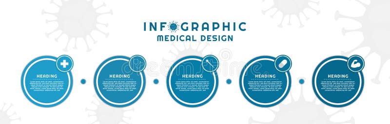 Infographic Icon for Medical Style Ingredient Circle Shape Label with ...