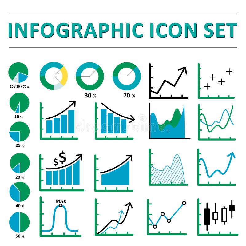 Infographic icon set stock vector. Illustration of analytics - 54456216