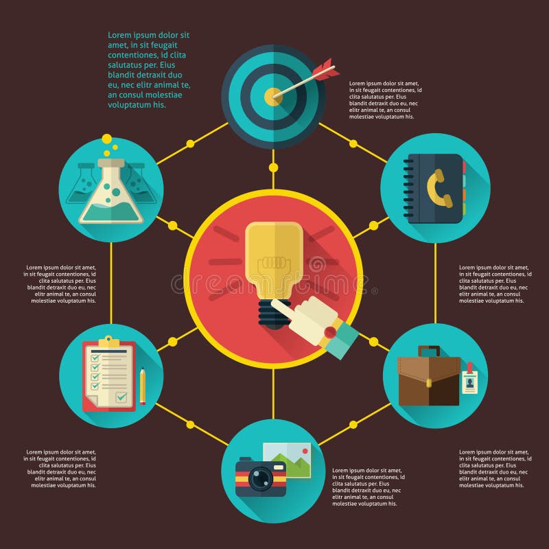 Infographic of Idea Concept. Vector Illustration Decorative Design ...