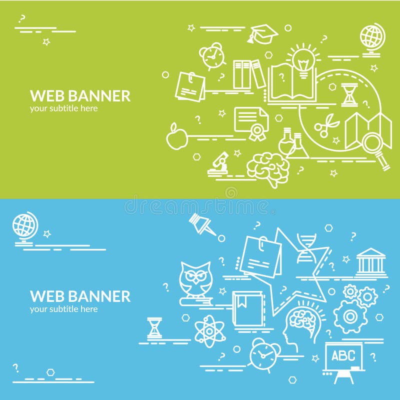 Flat Colorful Design Concept of Knowledge. Stock Vector - Illustration ...