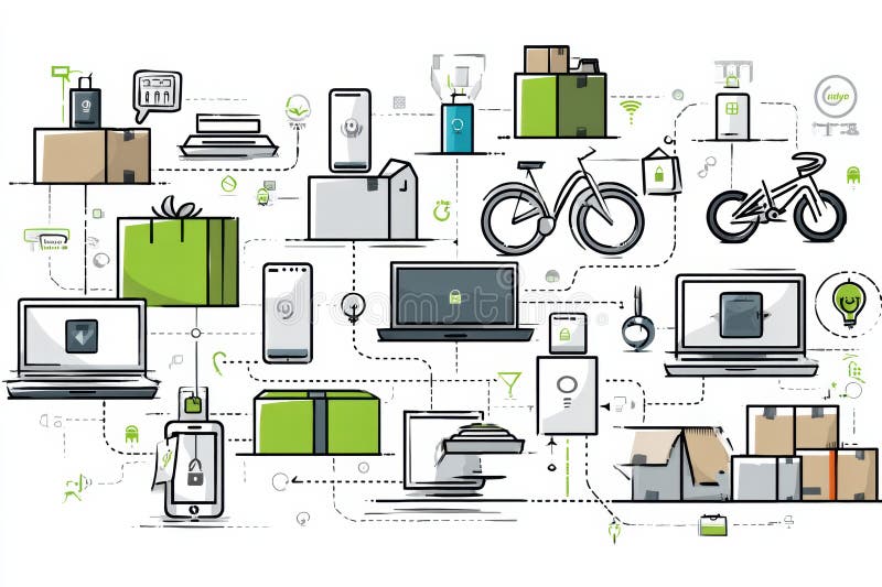 Supply Chain Breakdown Infographic Highlighting Tech Goods and ...