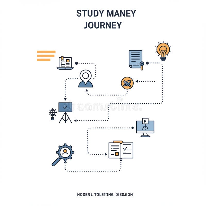 Infographic Illustrating a Process with Interconnected Icons: a ...