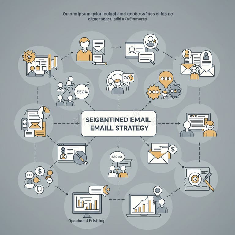 Infographic Illustrating a Segmented Email Strategy, Featuring ...
