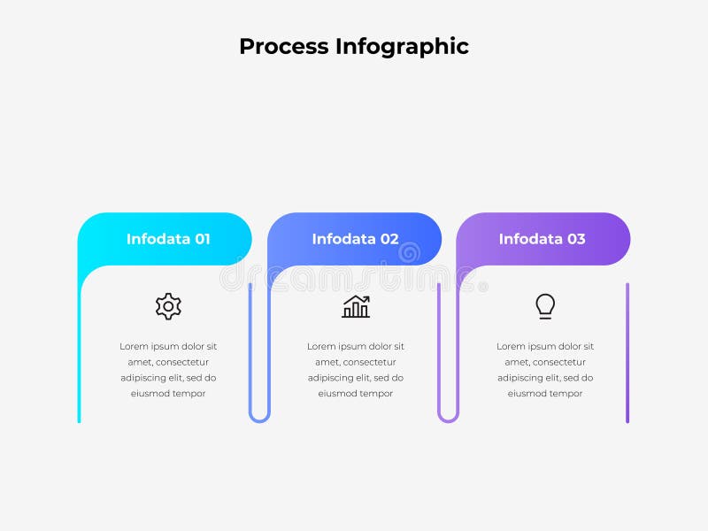 Infographic Illustrating Three Distinct Data Points Using Vibrant ...
