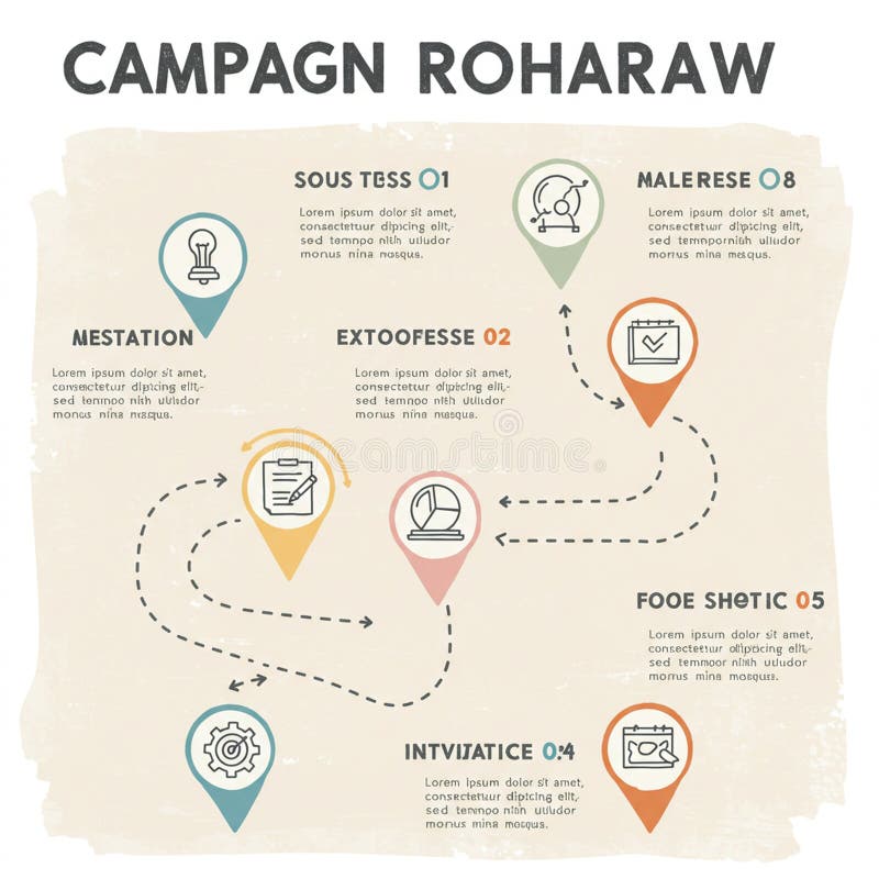 Infographic Illustration Depicting a Flowchart with Six Labeled Steps ...
