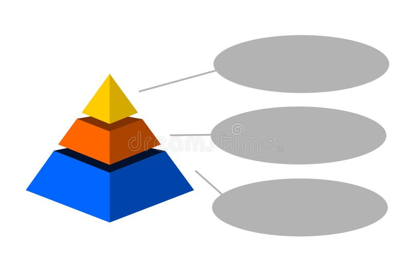 Pyramid Shape Made of Three Layers for Presenting Business Ideas or ...