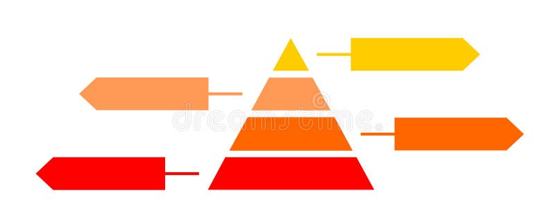 Pyramid Shape Made of Five Layers for Presenting Business Ideas Stock ...