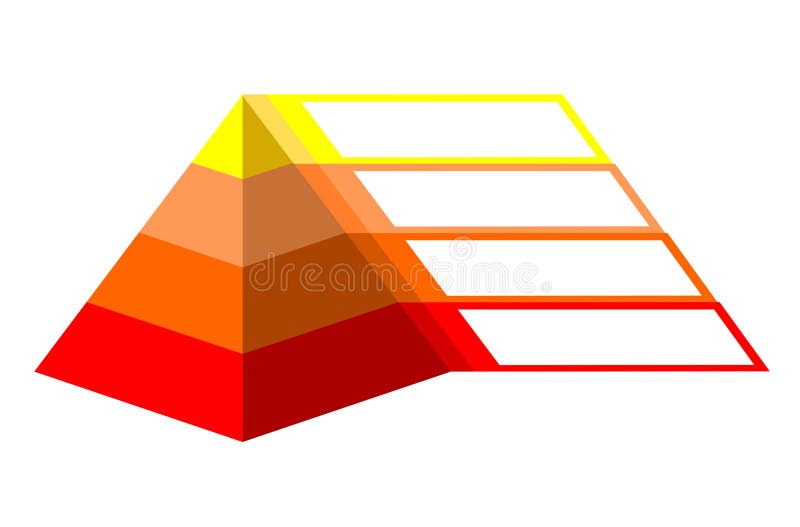 Pyramid Shape Made of Three Layers for Presenting Business Ideas or ...