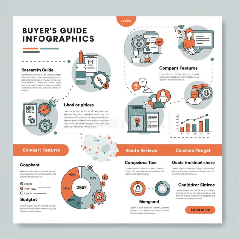 Infographic with Illustrations and Text Sections, Focusing on a Buyer S ...