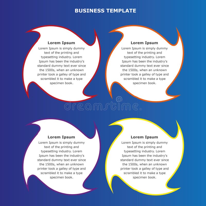 Infographic Information Shapes on Blue Background for Business Stock ...