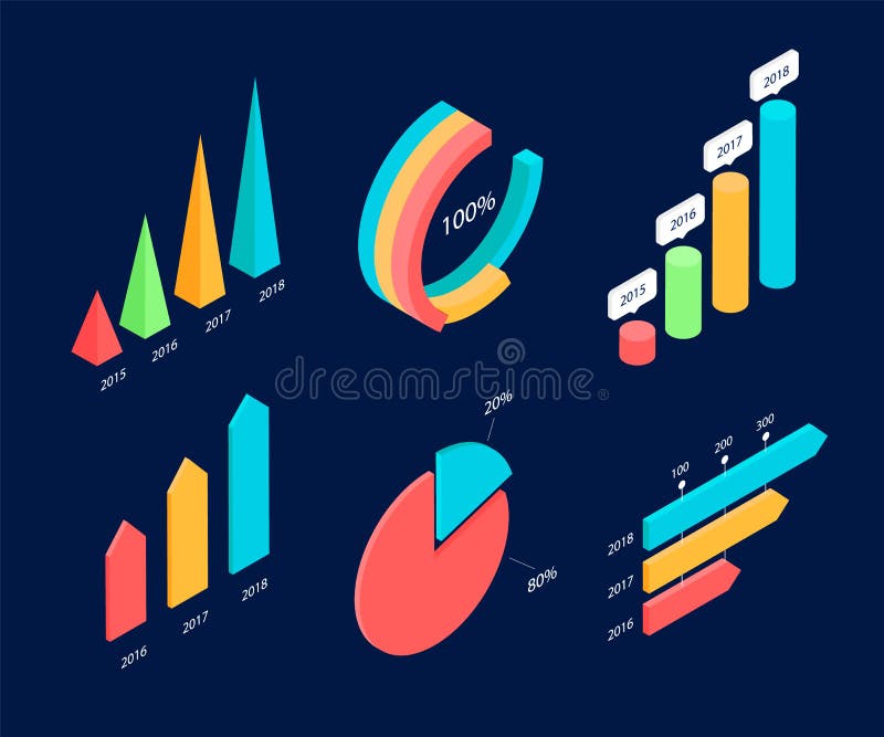 Infographic Isometric Elements. Stock Vector - Illustration of data ...