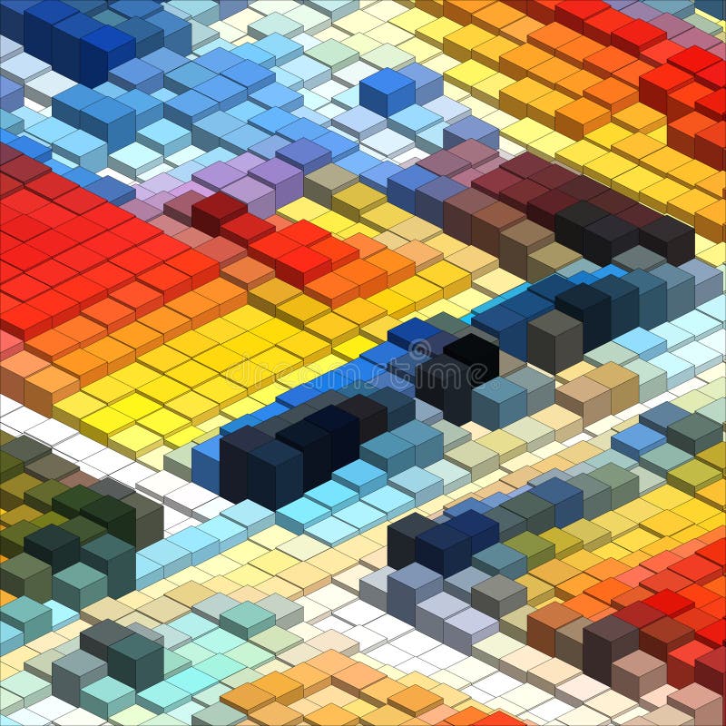 Isometric Vector Graph stock vector. Illustration of mosaic - 65758331